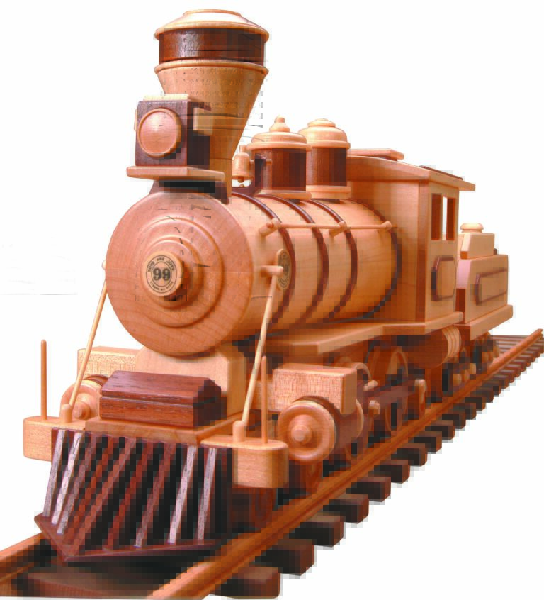 99 – Locomotive & Tender (Wood Burner) – Toys and Joys: Wooden Toy ...