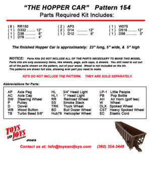 154 – “THE HOPPER CAR” – Toys and Joys: Wooden Toy Plans & Patterns